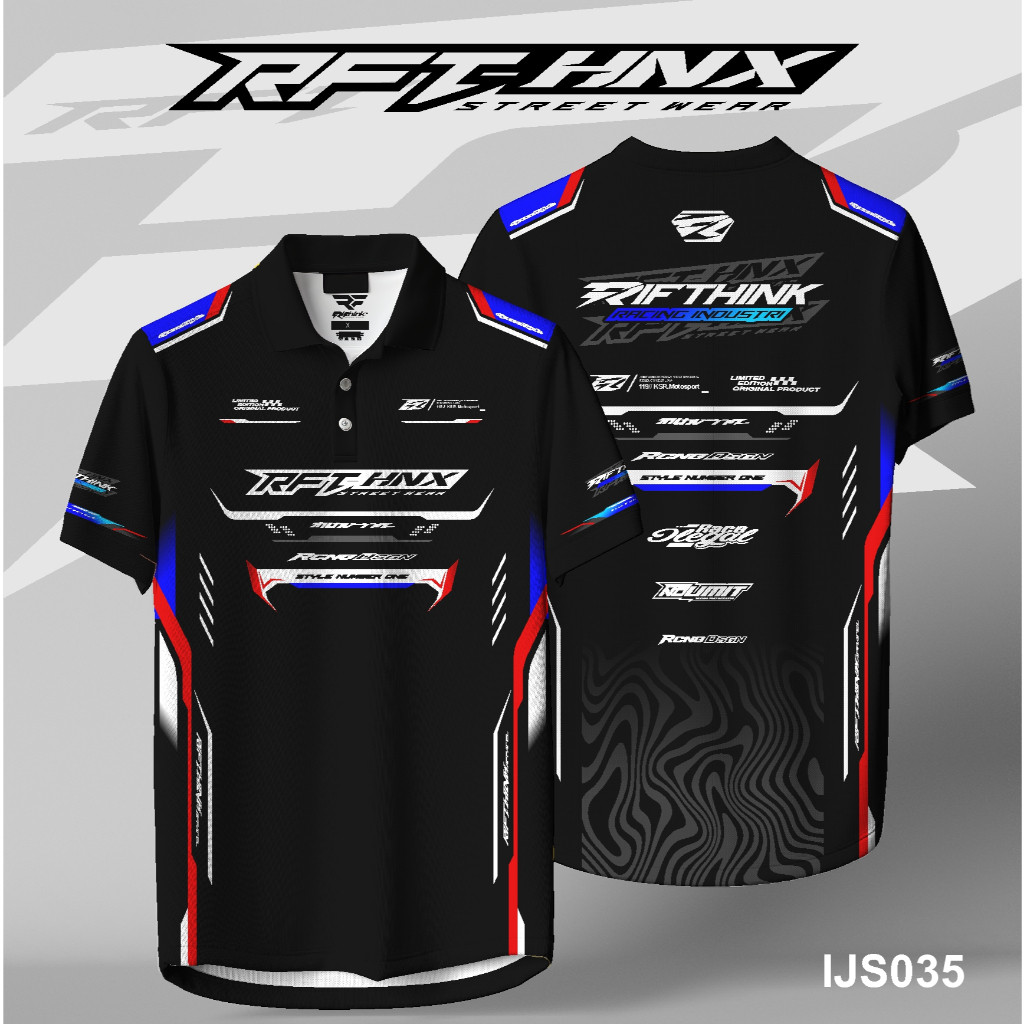 Jual rifthink apparel kaos kemeja polo jersey racing balap motif simpel ...