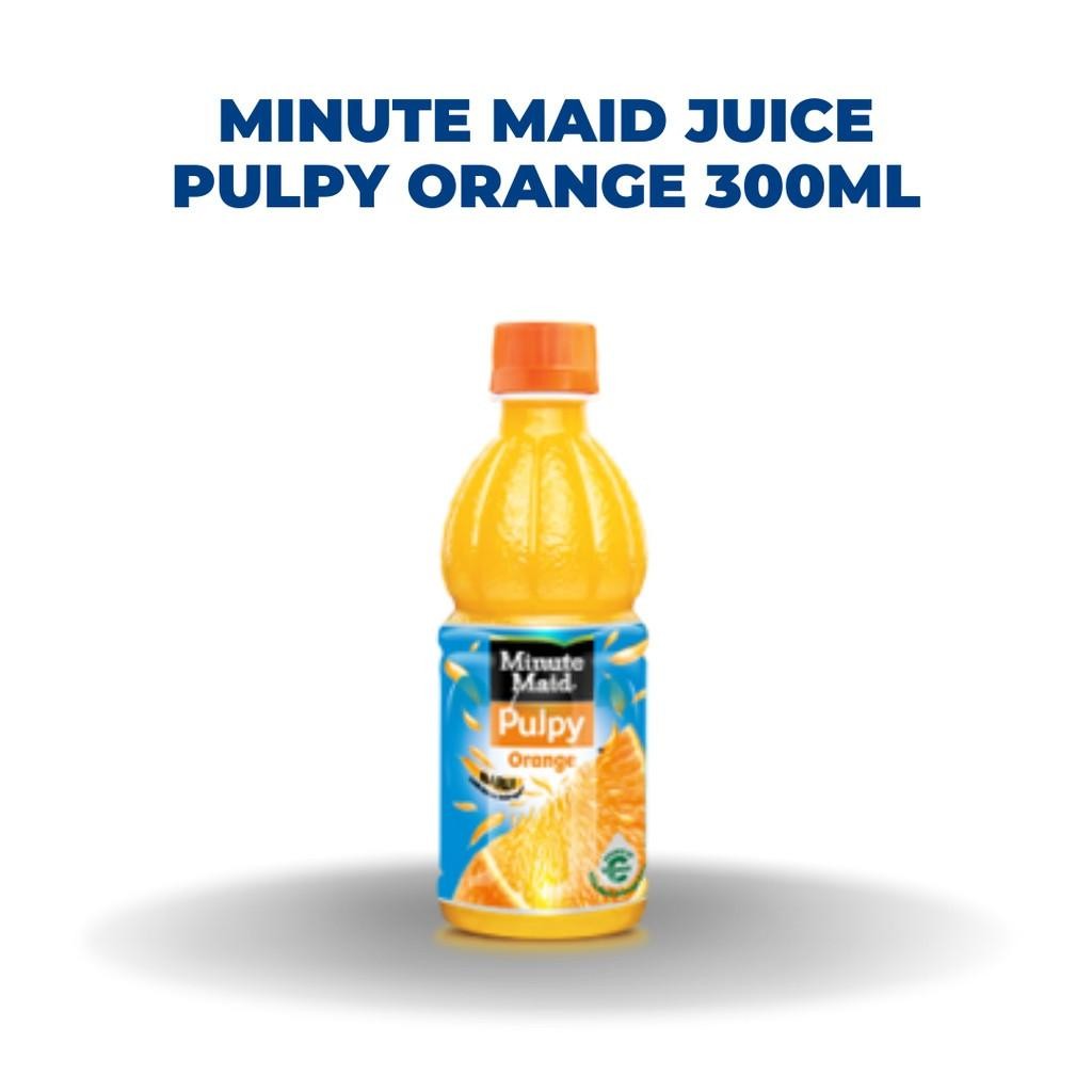 Jual Minute Maid Pulpy Orange Botol 300 ml. 1 pack isi 12 pcs. | Shopee ...