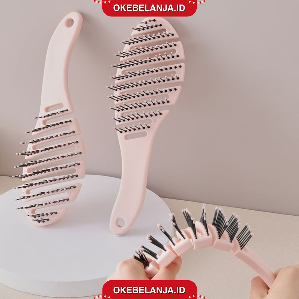 Jual OKEBELANJA Sisir Rambut Oval Anti Kusut Sisir Udara Hair Comb ...