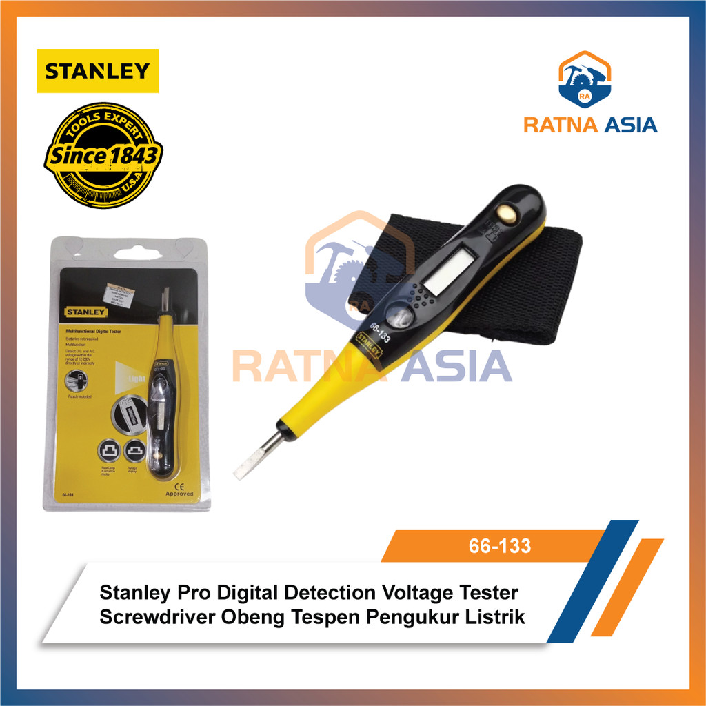 Jual Stanley 66-133 Pro Digital Detection Voltage Tester Screwdriver ...