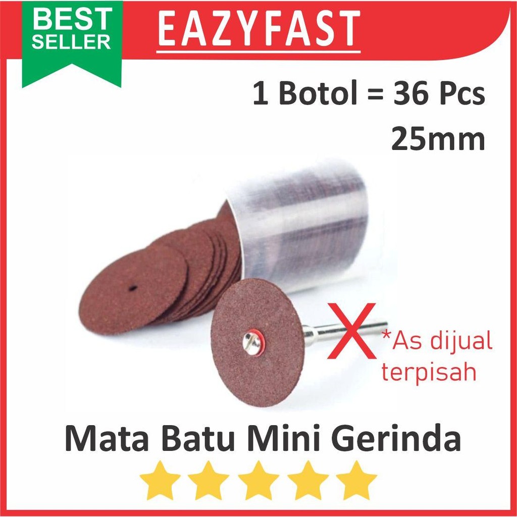 Jual Mata Batu 25mm Pack Botol isi 36 Pcs Gerinda Grinda Mini Potong ...
