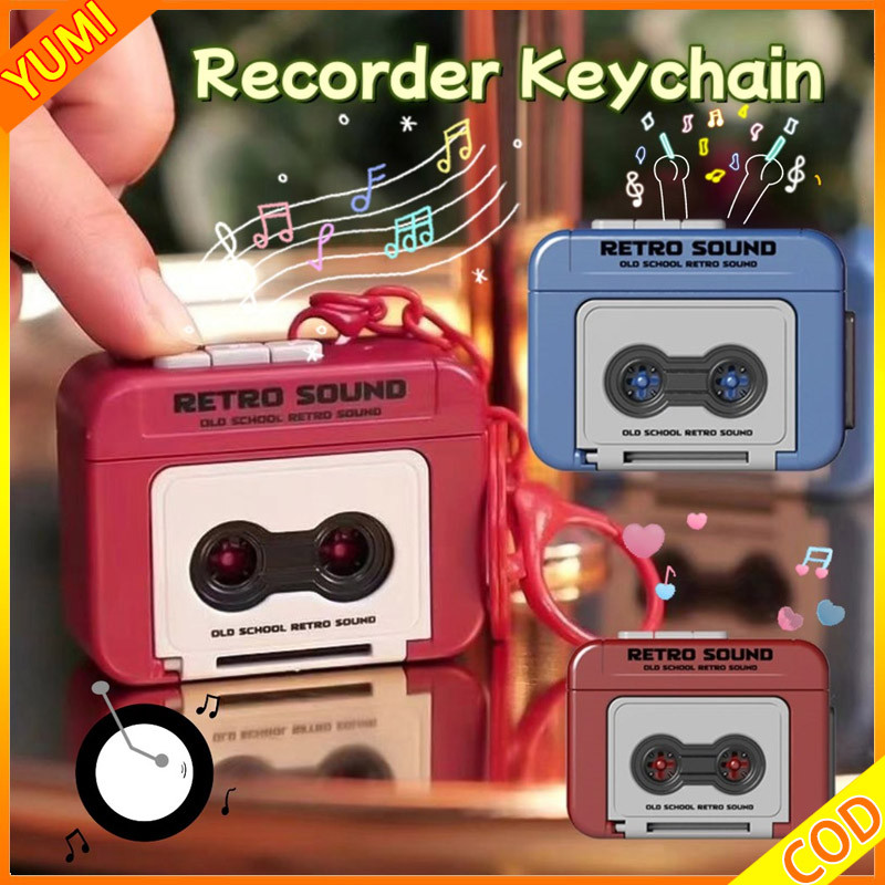 Jual Mini Voice Recorder Keychain / Gantungan Kunci Rekaman Suara Retro ...