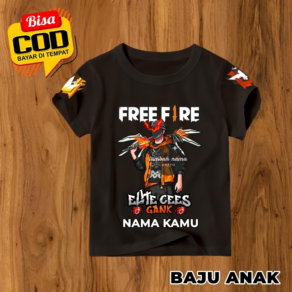 Jual Baju Kaos Anak | Karakter Free Fire Samurai Tengkorak Orange ...