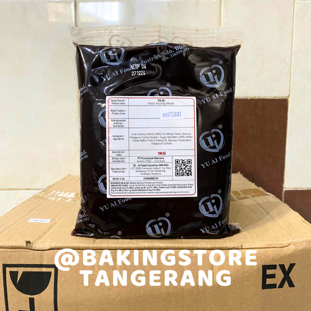 Jual Yu Ai Red Bean Paste | Pasta Kacang Merah 1 Kg Yu-Ai | Shopee Indonesia