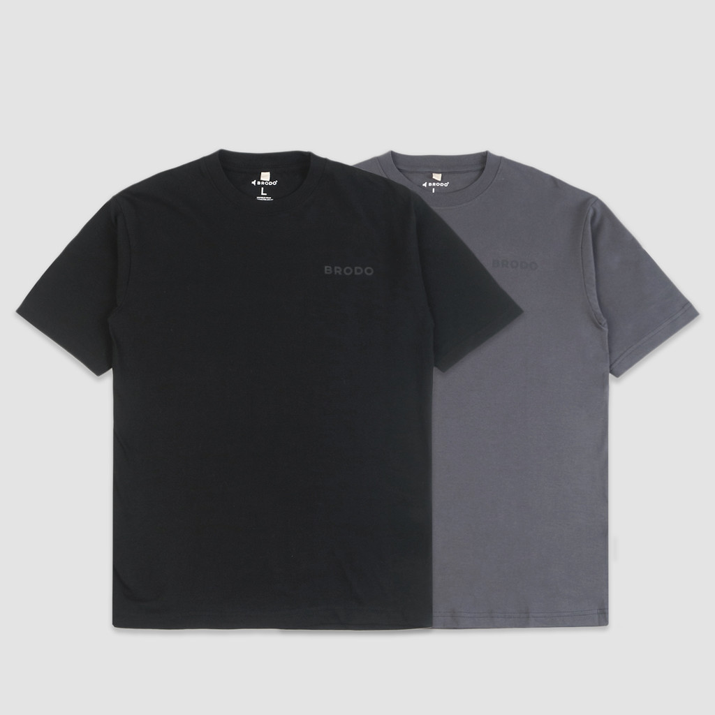 Jual BRODO - Brodo 2 Pack Tee Black - Grey | Shopee Indonesia