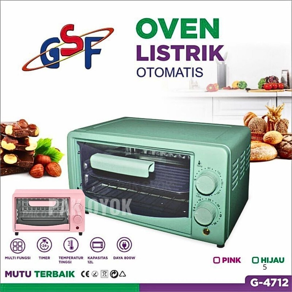 Jual Oven Listrik Otomatis GSF-4712 - Oven Listrik Api Atas Bawah ...