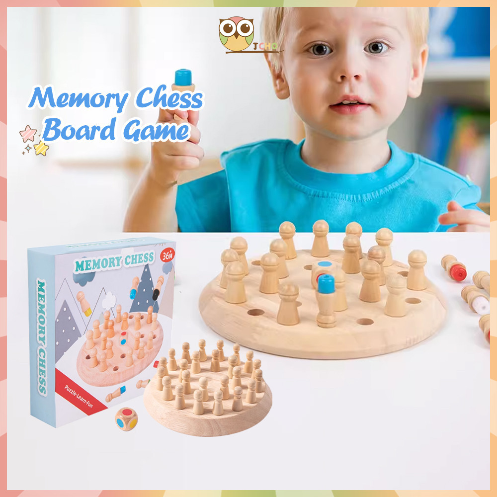 Jual JCHO Memory Chess Game Mainan Edukasi Anak Catur Warna Kayu Board ...