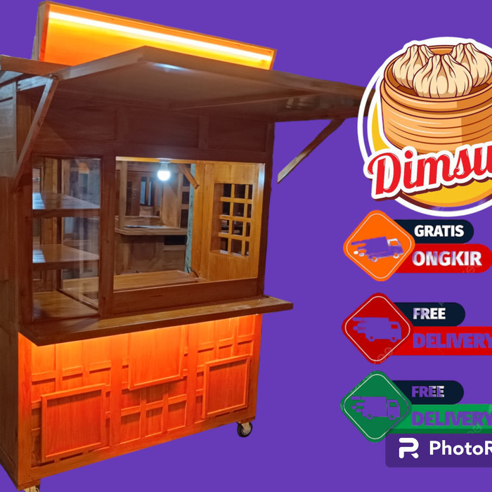 Jual gerobak DIMSUM bakso free ongkir | Shopee Indonesia