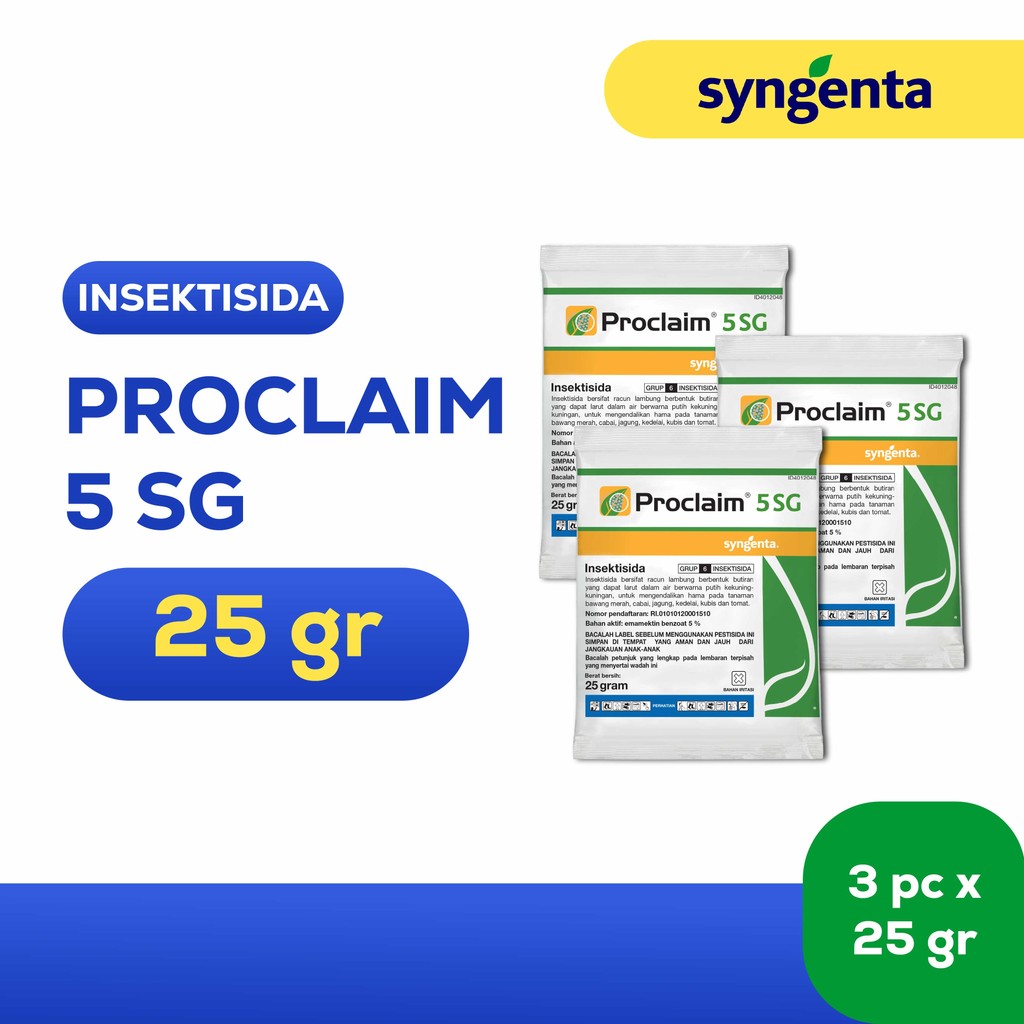 Jual Syngenta - Proclaim 5 SG - Insektisida - 3 Pcs x 25g | Shopee ...