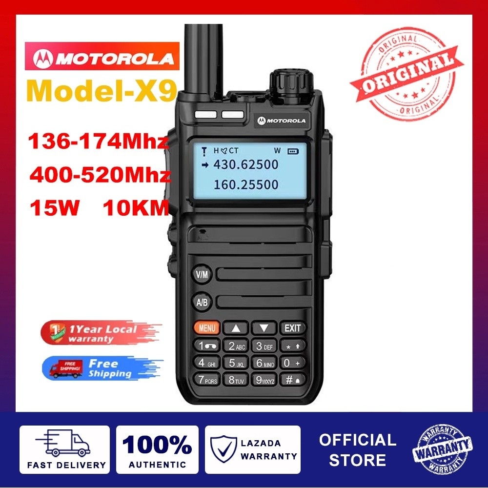Jual K Earphones [ ] HT Motorola X9 VHF/UHF Dual Band 10W 199CH Baterai ...