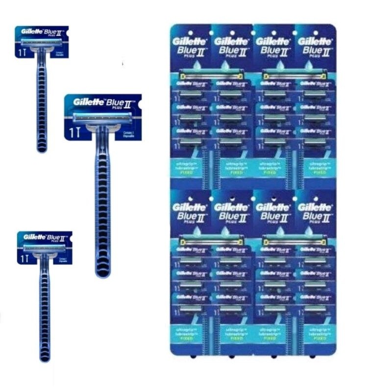 Jual Gillette Blue 2 Alat Cukur 24 Pcs Microfins Tajam | Shopee Indonesia