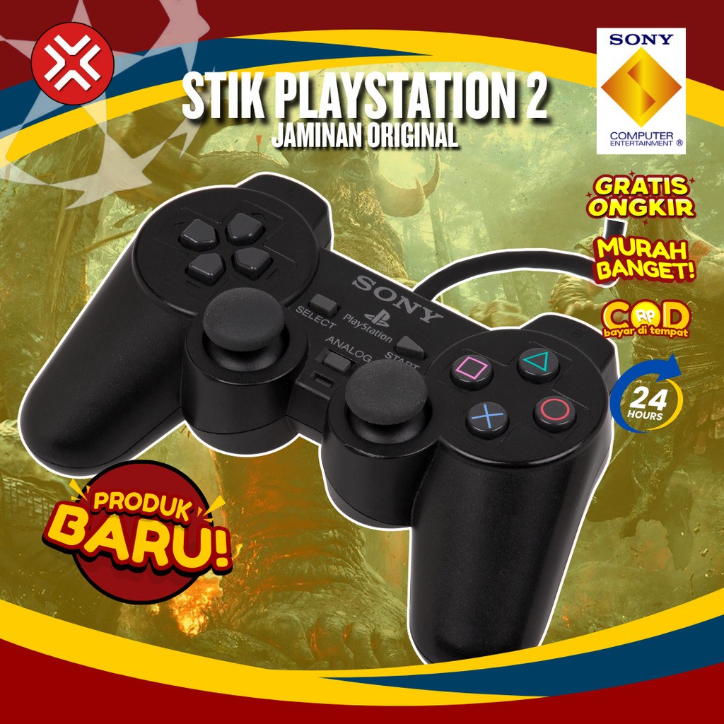 Jual SONY Stik Stick PS2 Playstation 2 Wired Kabel Sony Original Pabrik ...