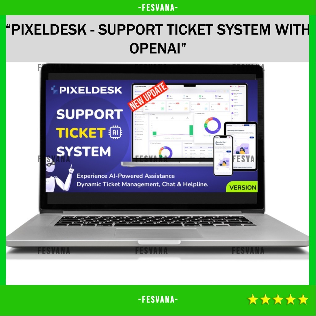 Jual SOURCE CODE APLIKASI WEB PIXELDESK - SUPPORT TICKET SYSTEM WITH OPENAI D494 FESVANA ...