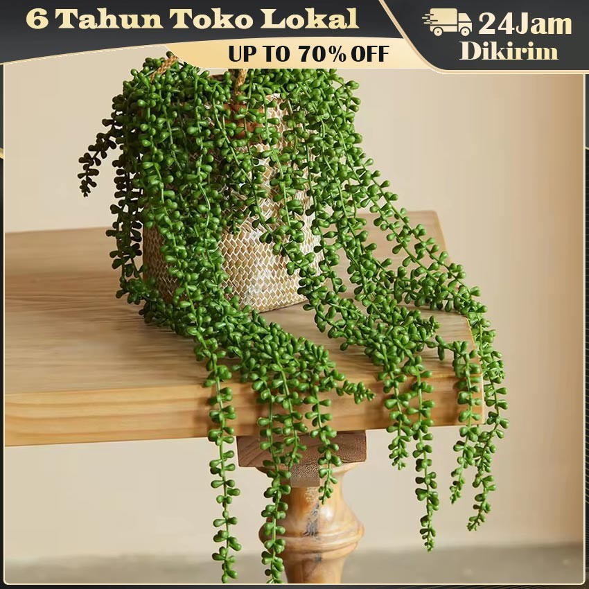 Jual Dekorasi Daun Rambat Gantung 70cm / Tanaman Artifisial Estetik ...