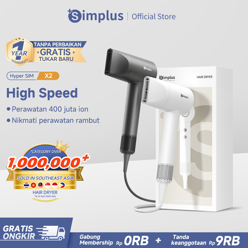 Jual Simplus Hairdryer Pengering Rambut High Speed Hair Dryer Ion ...