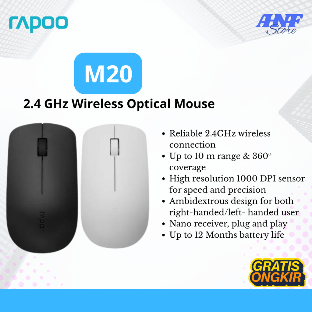 Jual Rapoo Mouse Wireless M20 | Shopee Indonesia