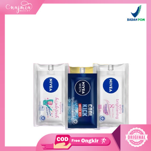 Jual Najmia Ofc Nivea Deodorant Deo Lotion Sachet 9Ml - Brightening ...
