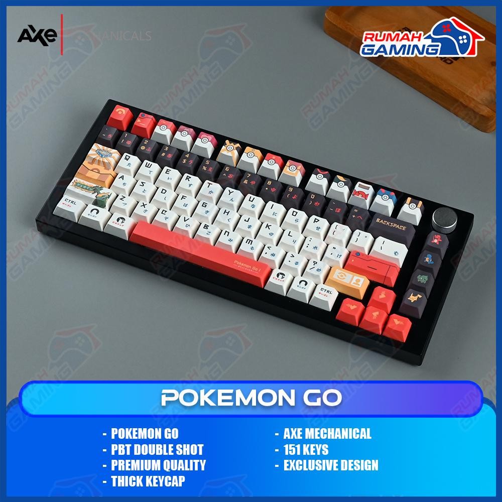 Jual AXE MECHANICALS - POKEMON GO - Cherry - PBT - Side Print - Keycap ...