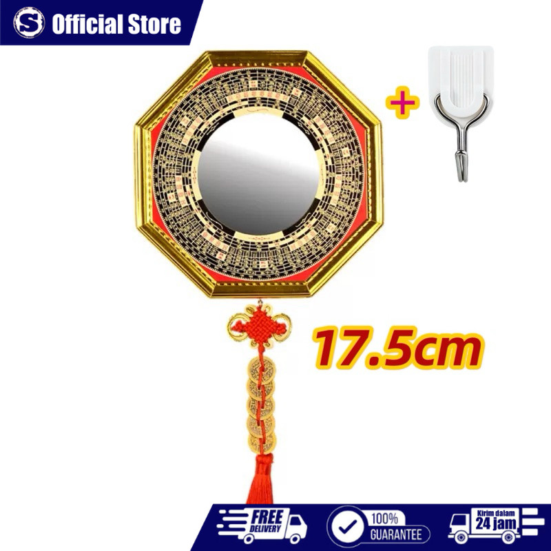 Jual 1SET 7inch Feng shui - Cermin Cembung Motif Lou Pan Tolak Bala ...