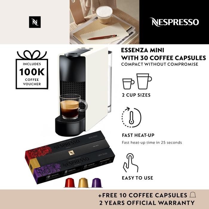 Jual NESPRESSO Essenza Mini C30 Coffee Machine, White (Mesin Kopi) - +3 ...