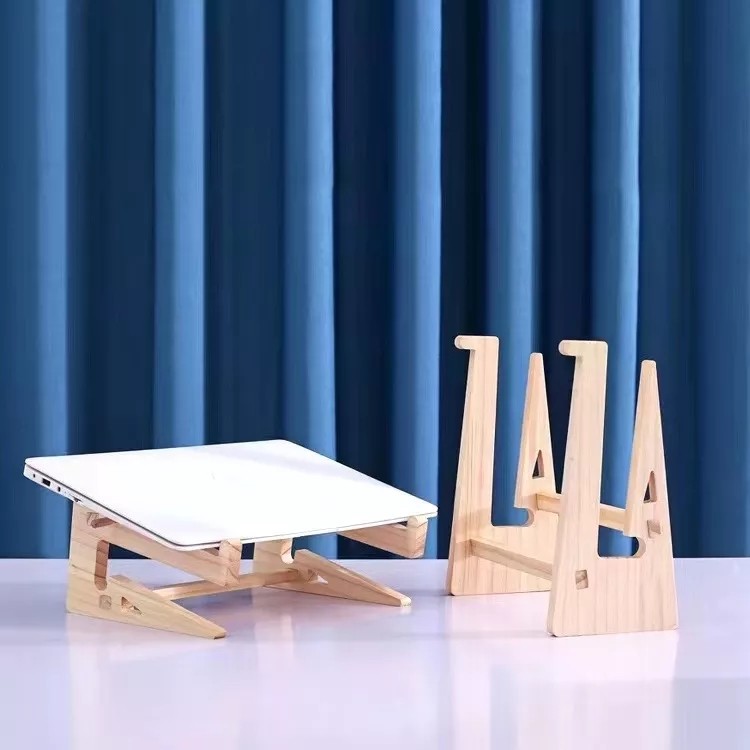 Jual Stand Laptop Meja Kayu Penyangga Braket Laptop Tatakan Tablet Ipad ...