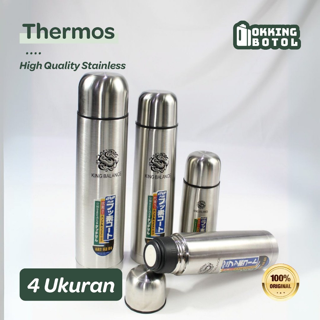 Jual KICLONE_SHOP TERMOS AIR PANAS TERMOS KAPSUL STAINLESS STEEL 350ML 500ML 750ML 1000ML FREE ...