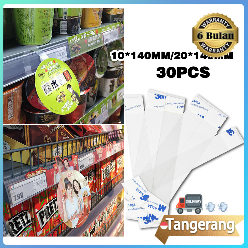 Jual 30pcs Mika Label Harga Plastik / Mika Display Kartu Promo Toko ...