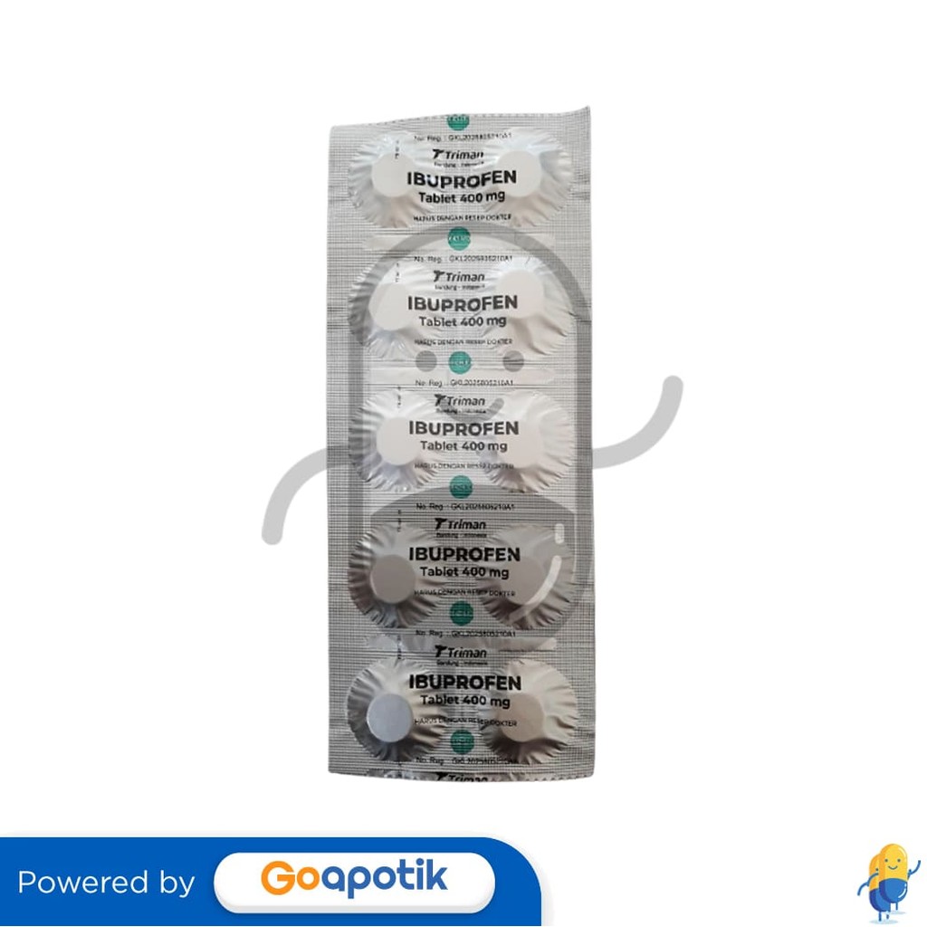 Jual Ibuprofen Triman 400 Mg Strip 10 Tablet | Shopee Indonesia