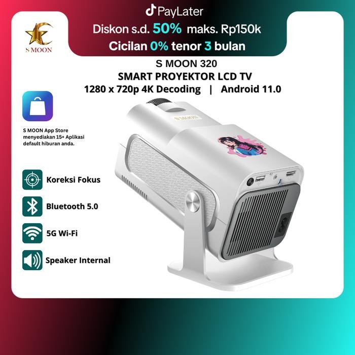 Jual SMOON320 SMART PROYEKTOR LCD TV - INCLUDE HDMI - GOOGLE STORE ...
