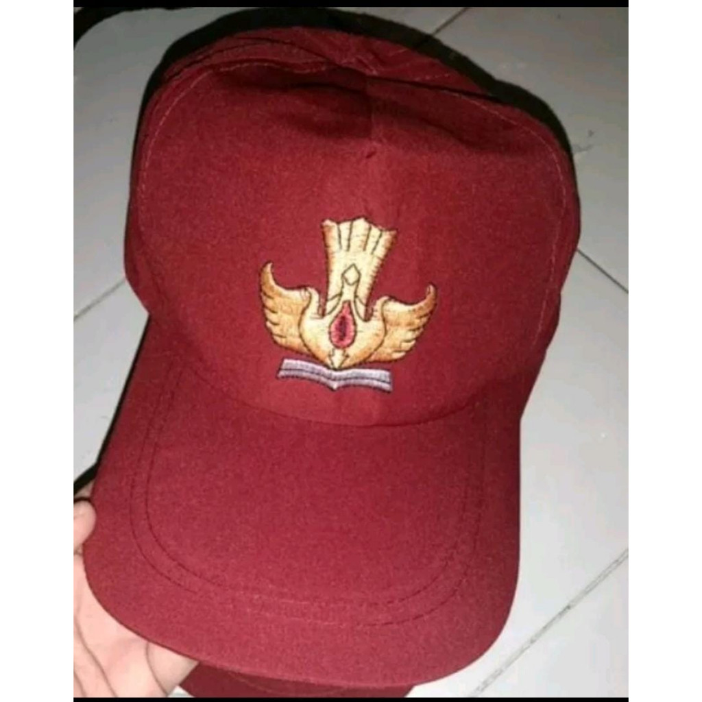 Jual Topi SD SMP SMA SMK Topi Sekolah Seragam Sekolah Logo Bordir ...