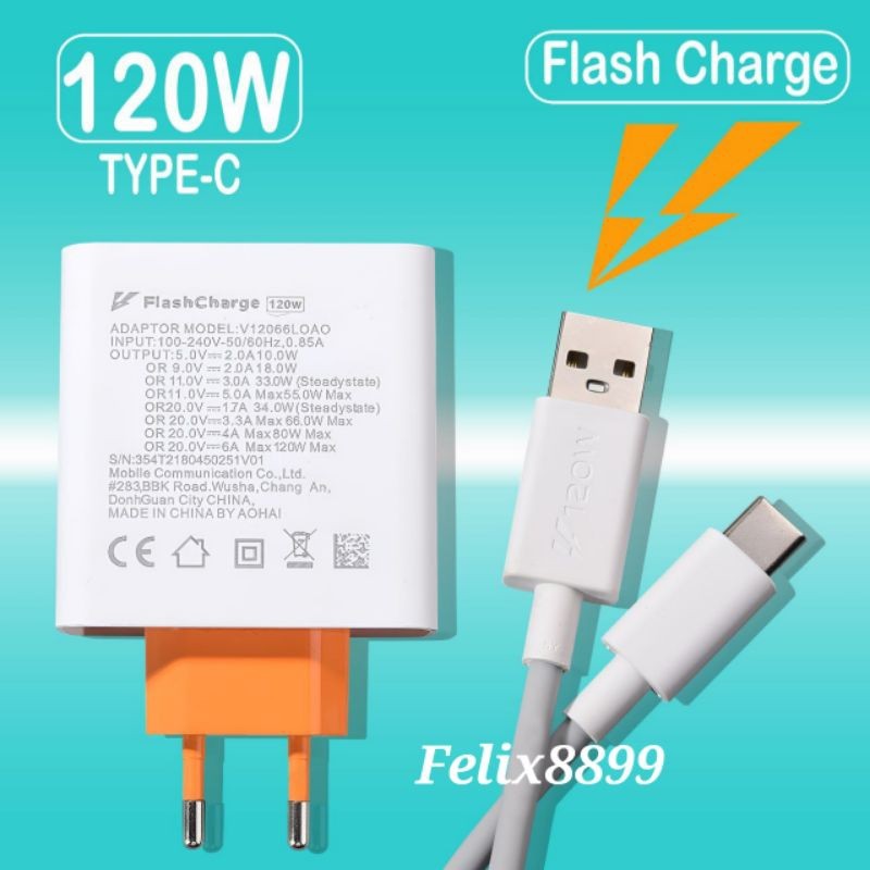 Jual Charger Casan Vivo iQoo 120W Original Flash Charge USB Type C ...