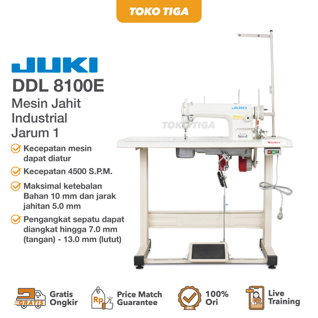 Jual Mesin Jahit JUKI DDL 8100E - High Speed Jarum 1 Industrial Garmen | Shopee Indonesia