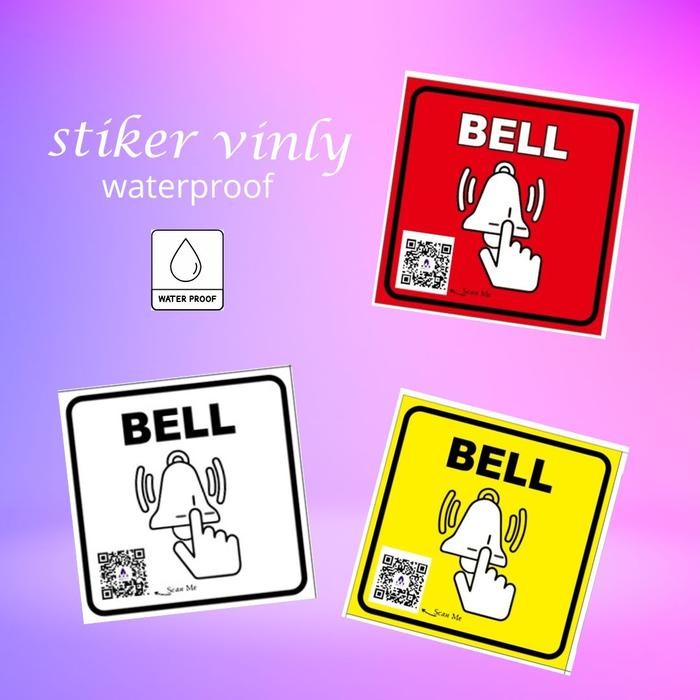 Jual Teknobi Stiker Bel Pintu Rumah sticker Vinyl Vinil Door Bell Putih ...