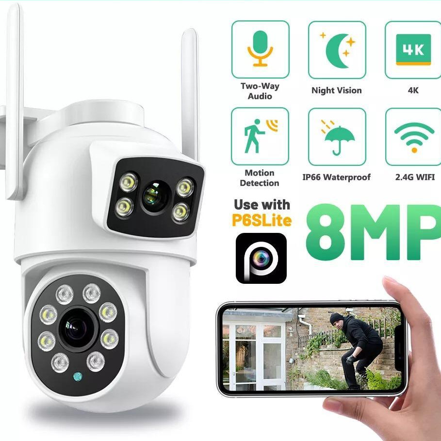Jual 【GARANSI 6 BULAN】UNIG 8MP Wireless IP Camera WIFI Outdoor CCTV PTZ ...