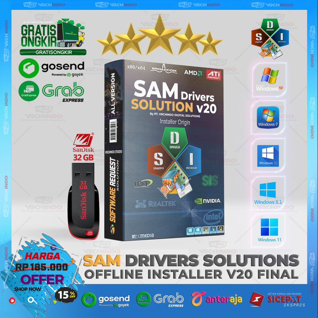 Jual SamDrivers Solution Offline v20.8.9 | USB Sam Driver Pack ...