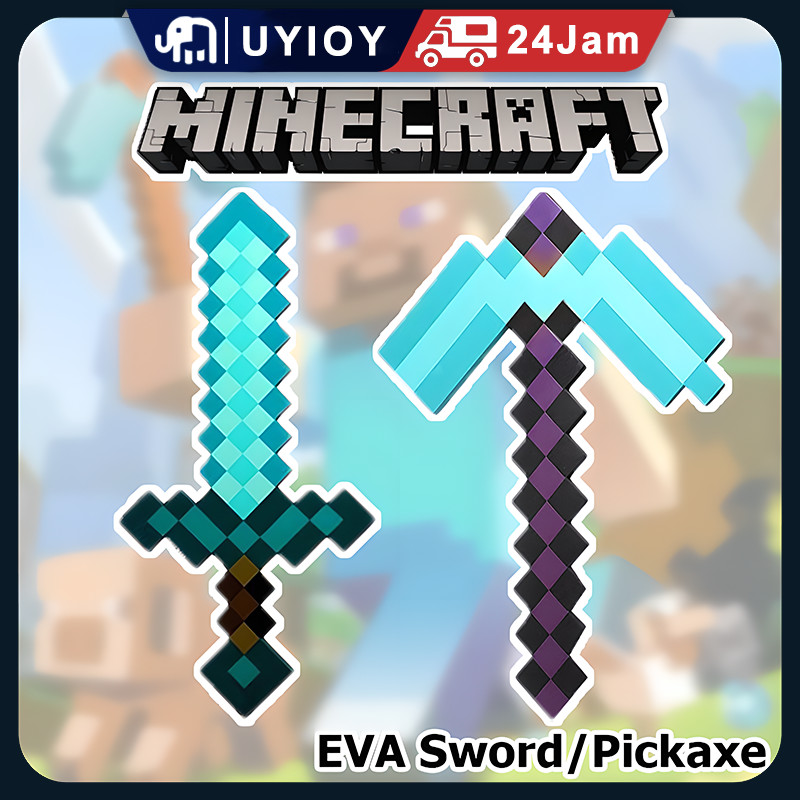 Jual Jumbo EVA Pedang Minecraft New Pickaxe Axe permainan anak laki ...