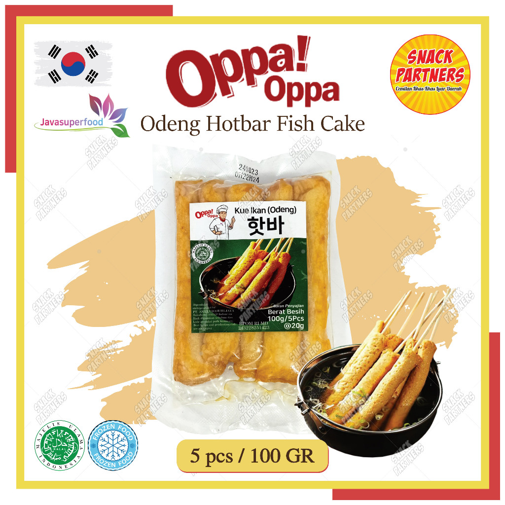 Jual OPPA! OPPA Odeng Hotbar Korean Fish Cake 5 pcs / 100 gr - FROZEN ...