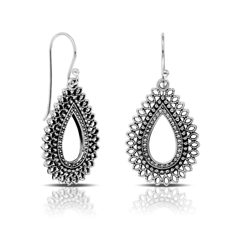 Jual Anting Perak Fili -Fili Silver Earrings | Shopee Indonesia