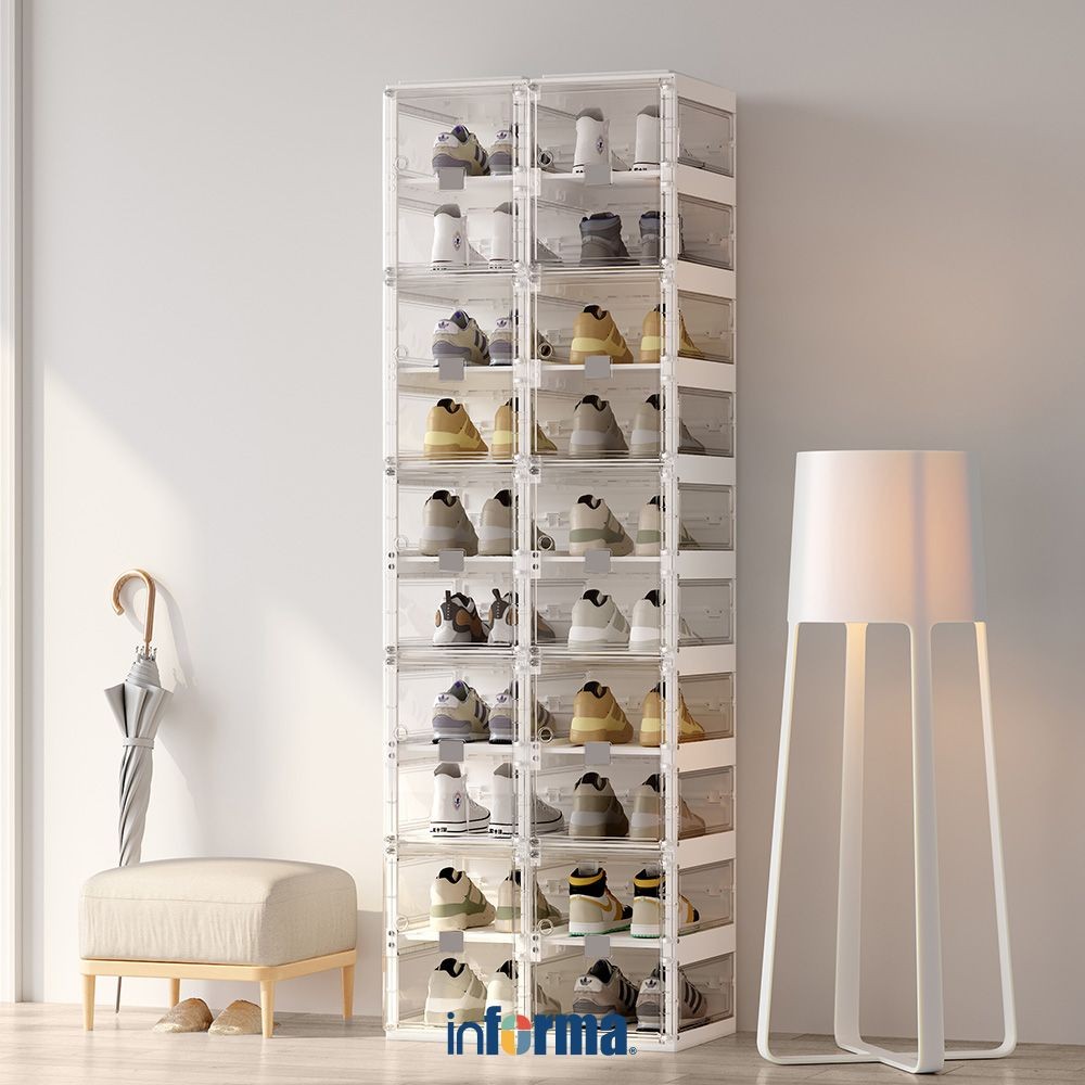 Jual Informa Brooklyn Rak Sepatu 10 Tingkat - Putih Shoe Rack Organizer ...