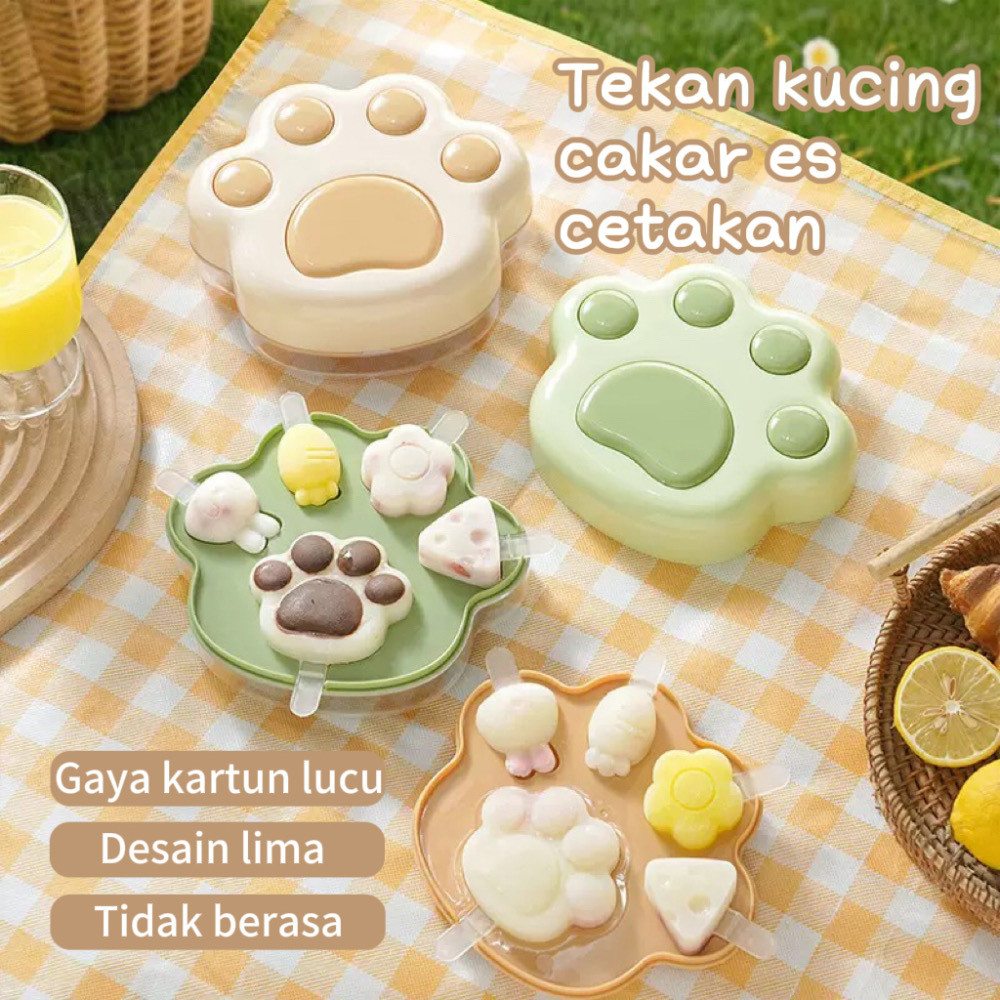 Jual Cetakan Kucing Paw Ice Cream Mold Jell DIY Paw Lucu Popsicle ...