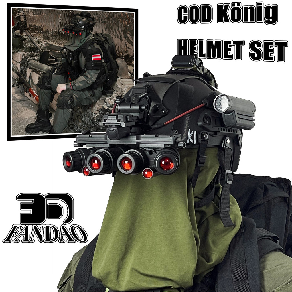 Jual Airsoft Helmet Set for COD Cosplay Cool Helmet with Night Vision ...
