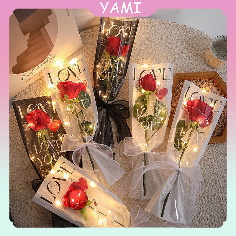 Jual [1 PACK 20 LEMBAR] PLASTIK SINGLE FLOWER TULISAN LOVE PRINTED ...