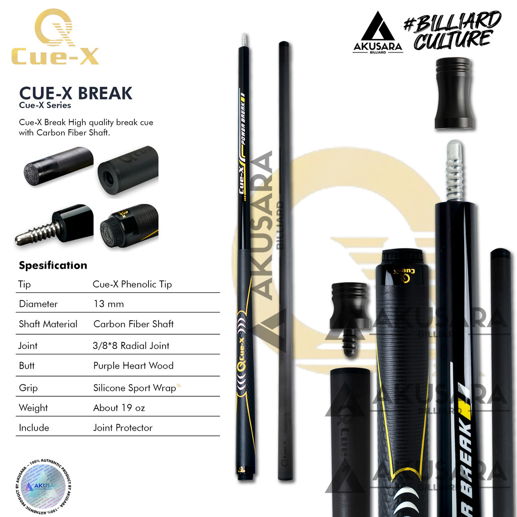 Jual Cue-X HQ-BKC Break Cue Carbon Stik Billiard | Shopee Indonesia