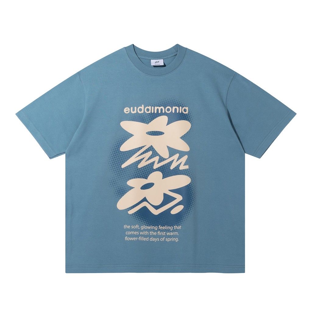 Jual Eudaimonia Glowing Mineral Blue Boxy Oversized T Shirt | Shopee ...