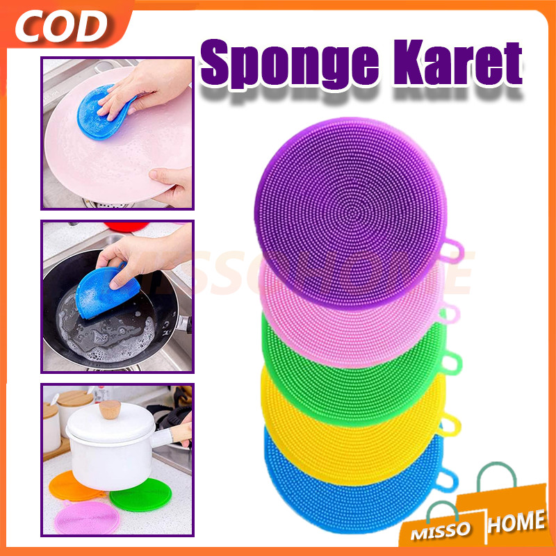 Jual Sponge Karet/Spon Silicon Pembersih Serbaguna Anti Kuman/Spons ...