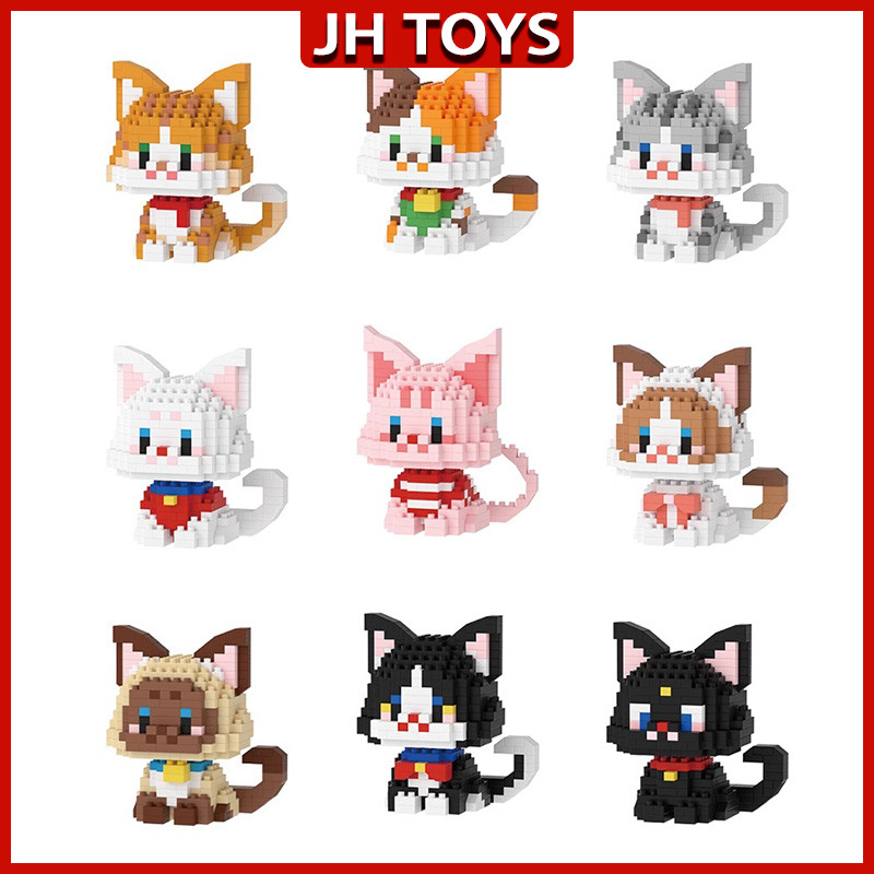 Jual JH TOYS Mainan Blok Mini Nano Block Kucing Dog Bricks karakter DIY ...