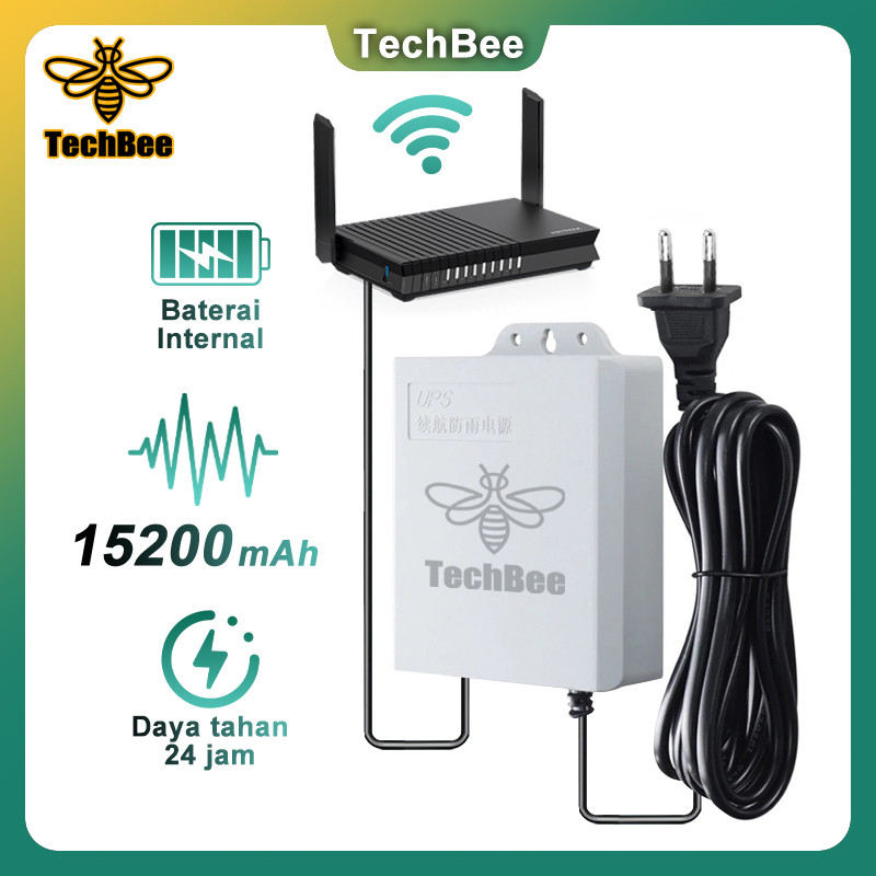 Jual TechBee Ups 15200mAH Ups Mini 12v Untuk Wifi Ups Mini 12 Volt Ups ...