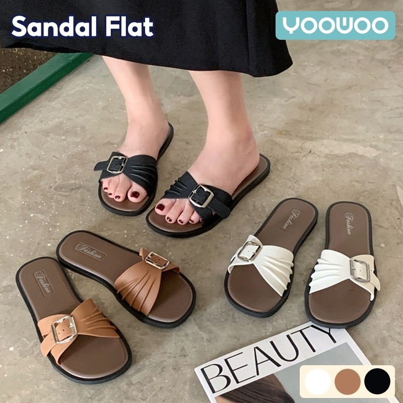 Jual YooWoo Sandal Wanita / Sandal Teplek Wanita / Sandal Slop / Sandal ...