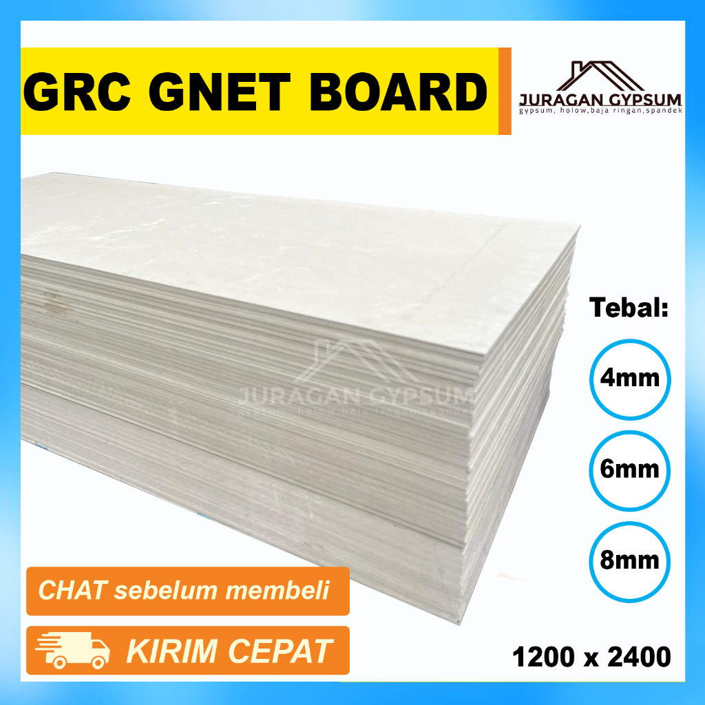 Jual GRC GNET Board 4mm 6mm 8mm | Papan Semen Kalsi | | Shopee Indonesia