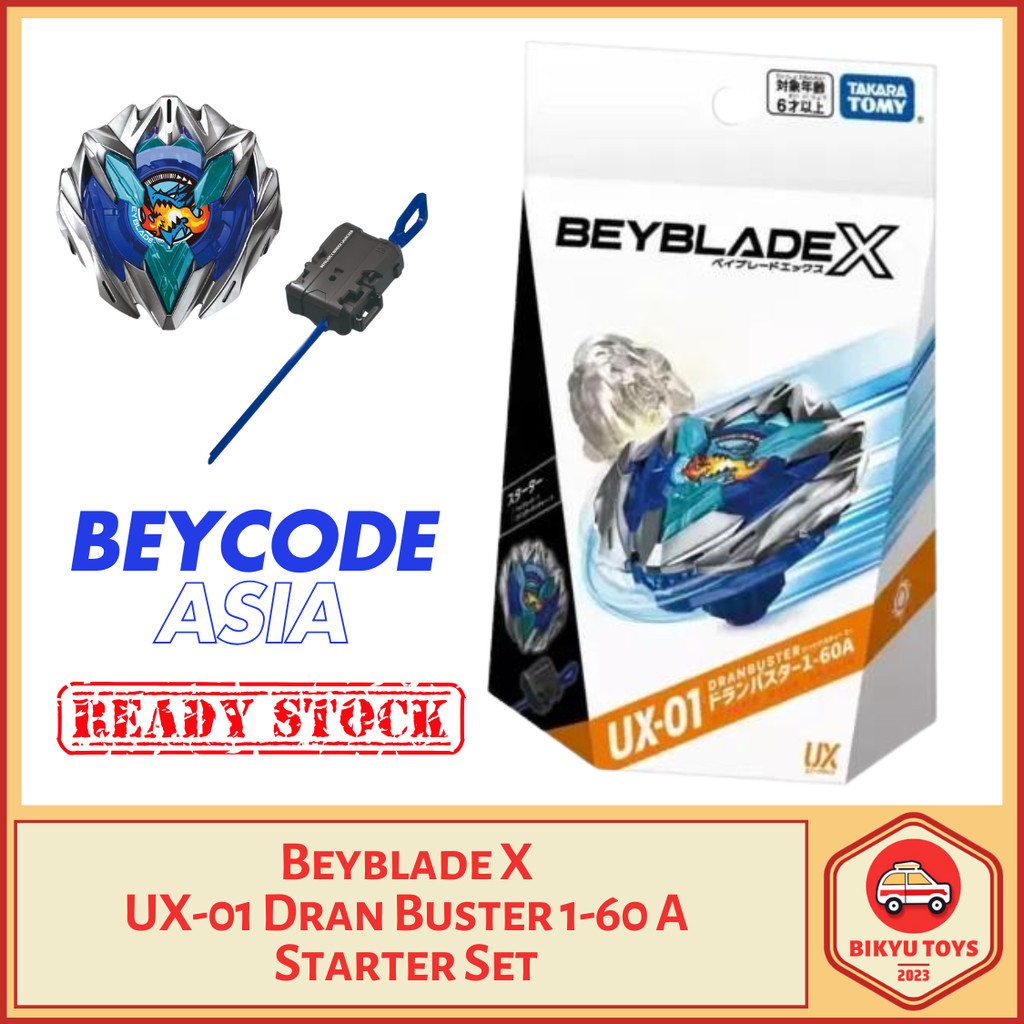 Jual Beyblade X UX-01 Dran Buster Starter Set 1-60 A Ratchet Bit Accel Takara Tomy TakaraTomy ...